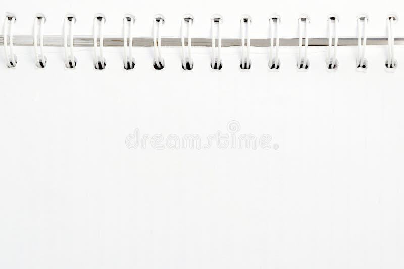 Blank White Notebook Paper. Stock Photo - Image of page, object: 110972600