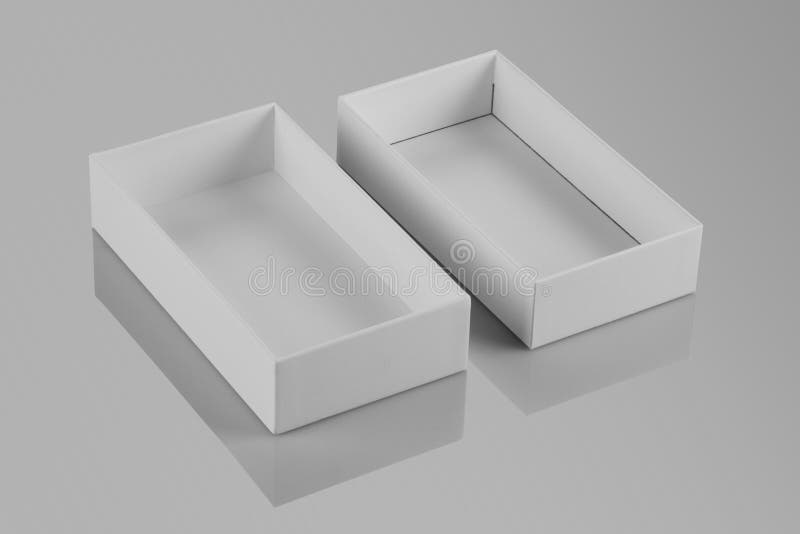 Blank White Open Recycled Card Board Box Stock Photo - Image of open ...