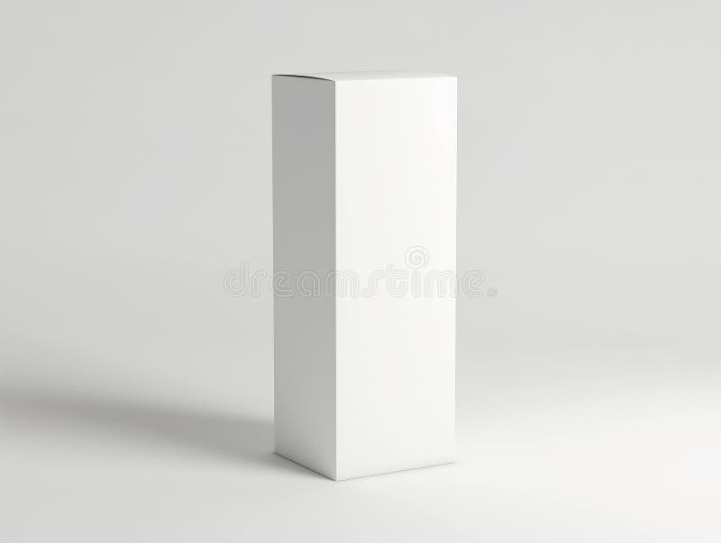 Blank White Packaging Box on Plain Background Stock Image - Image of ...
