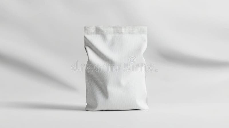 Blank White Packaging Pouch in Studio Light Stock Illustration ...