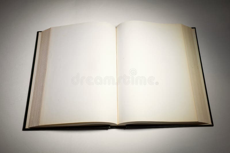 Blank White Pages in an Open Book Stock Photo - Image of textbook ...