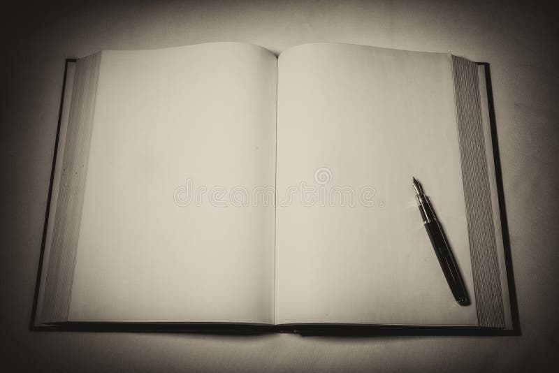 Blank White Pages in an Open Book Stock Image - Image of paper, copy ...