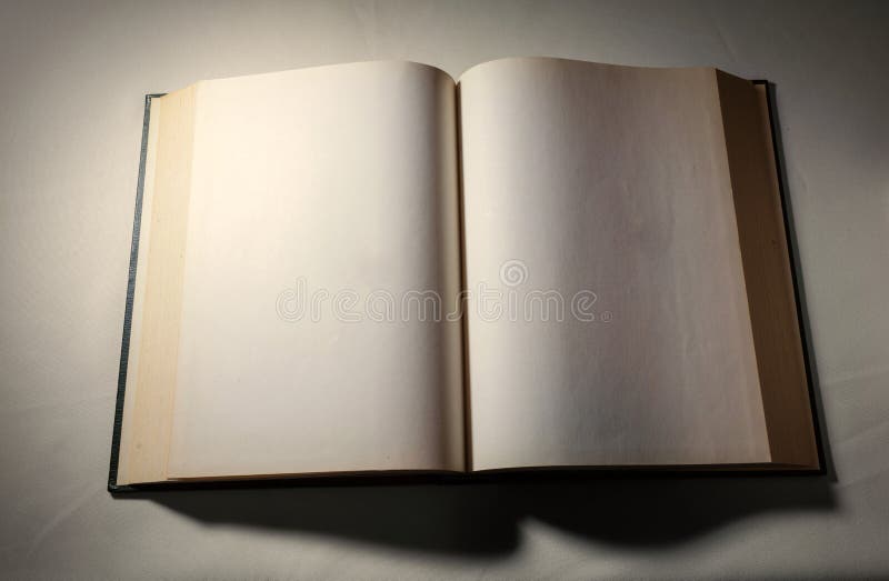 Blank White Pages in an Open Book Stock Photo - Image of hardcover ...