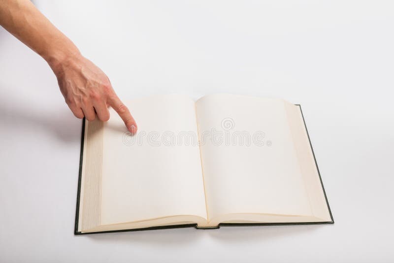 Blank White Pages in an Open Book Stock Photo - Image of education ...