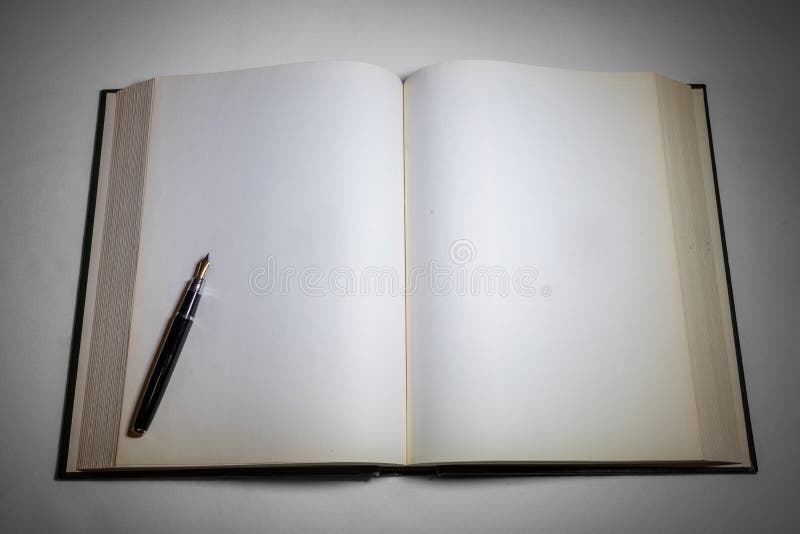 Blank White Pages in an Open Book Stock Photo - Image of space ...