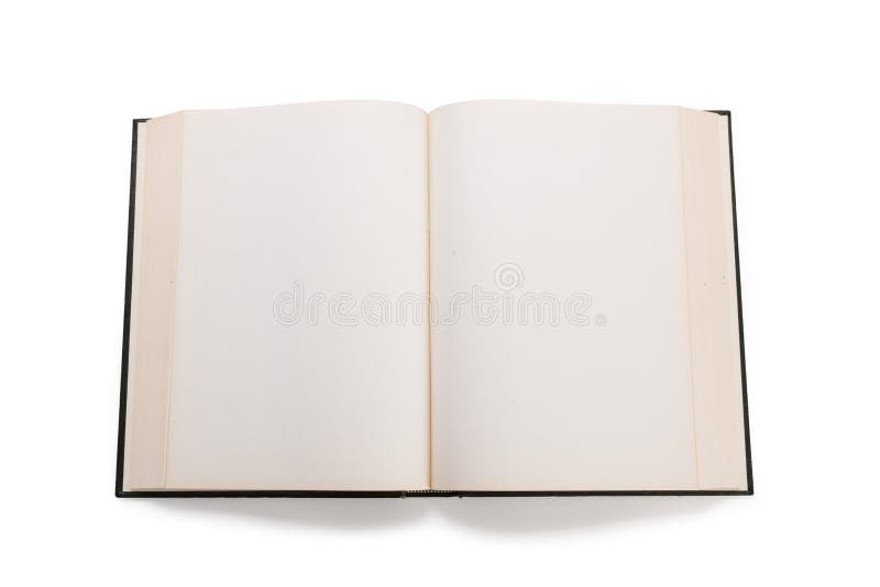 Blank White Pages in an Open Book Stock Photo - Image of open, blank ...