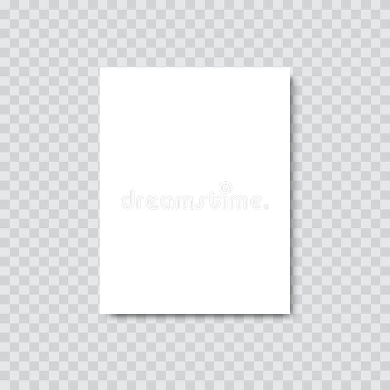 Blank White Paper Banner Sheets with Soft Shadow. Vector Stock Vector ...
