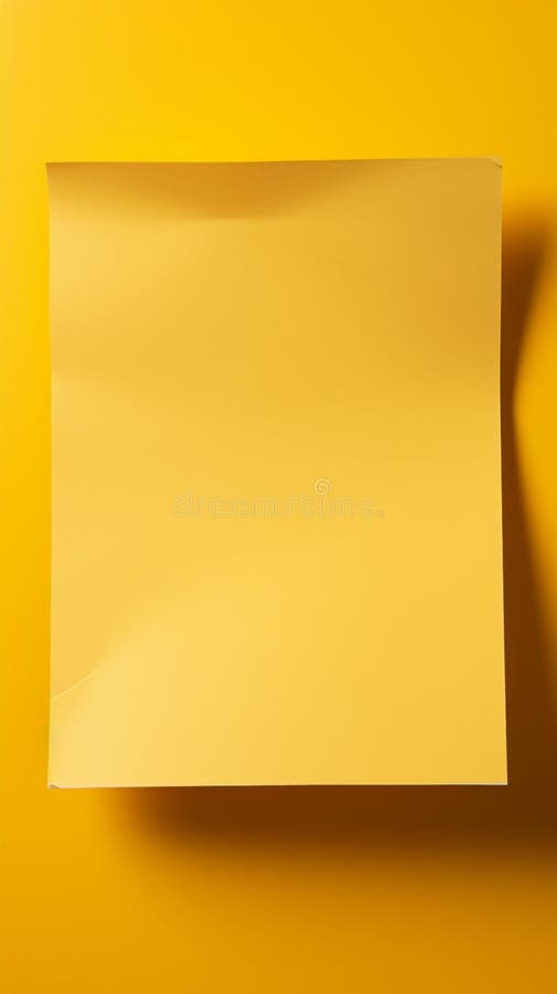 Blank White Paper on a Bright Yellow Backdrop, Ready for Your ...