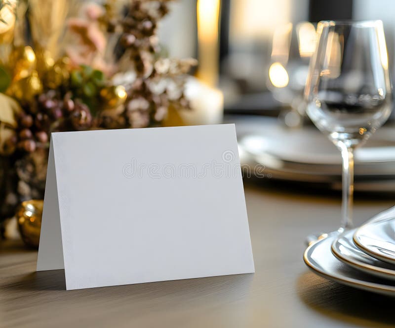 Blank White Paper Card for Your Text on a Laid Table. Generative AI ...