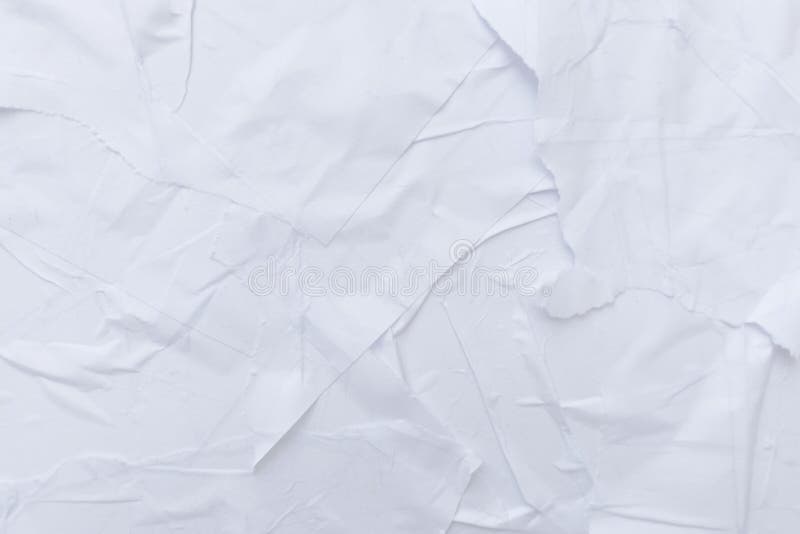 Blank White Paper is Crumpled Texture Background. Crumpled Paper ...