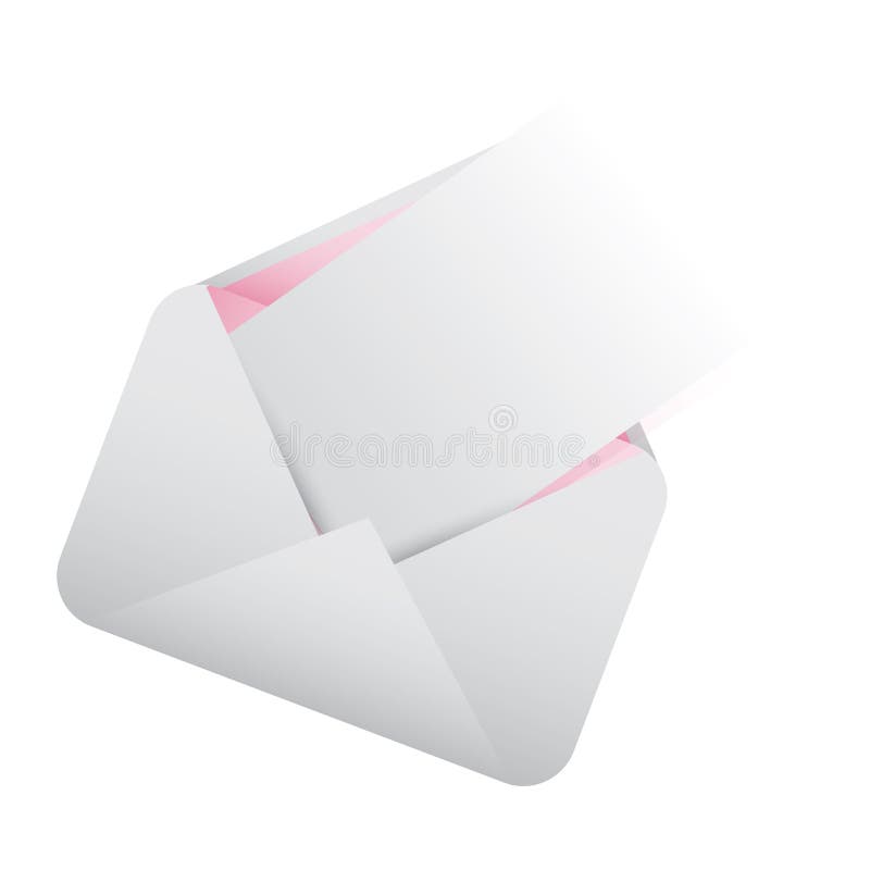Blank White Paper in an Envelope - Mail, E-Mail, Message Arrival ...
