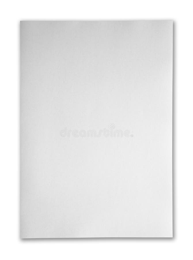 Blank white paper stock photo. Image of object, isolate - 83131998