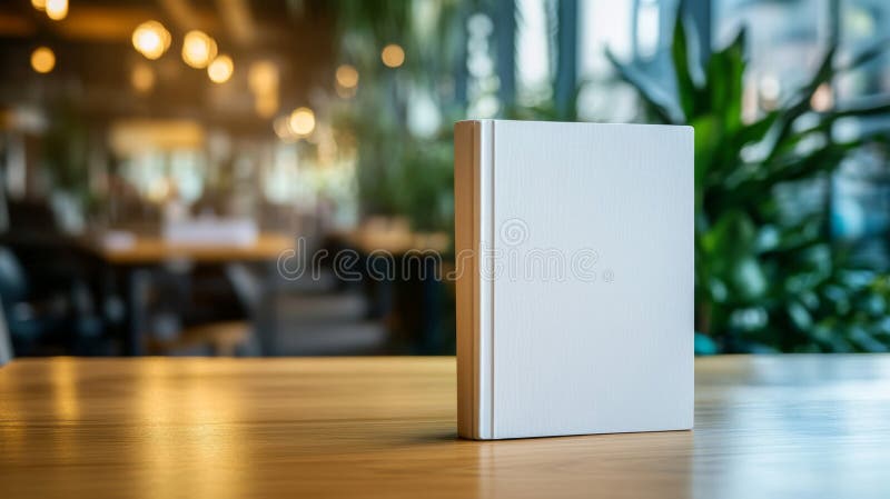 Blank White Paper Menu Holder on Wooden Table in Restaurant Stock ...