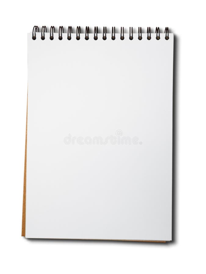 Blank white paper notebook stock photo. Image of letter - 16947274