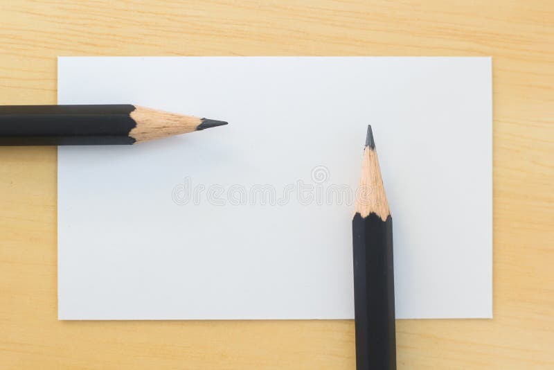 Blank White Paper with Pencil Stock Image - Image of acute, pencil ...