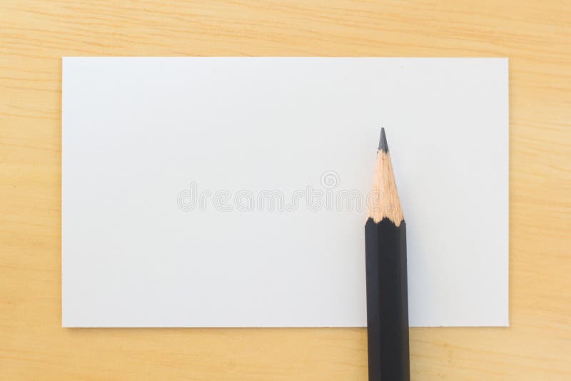 Blank White Paper with Pencil Stock Image - Image of equipment, acute ...
