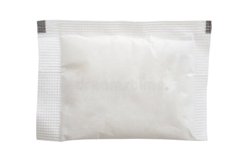 Blank White Paper Sachet Sugar Bag Isolated on White Stock Photo ...