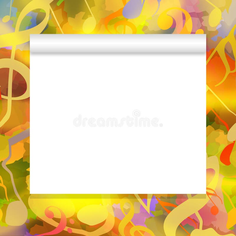 Music Note Frame With Copyspace Stock Vector - Illustration of music ...