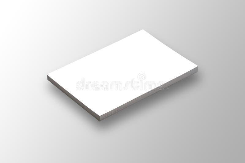 Blank White A4 Paper Stack Mockup Isolated on a Background. Stock ...