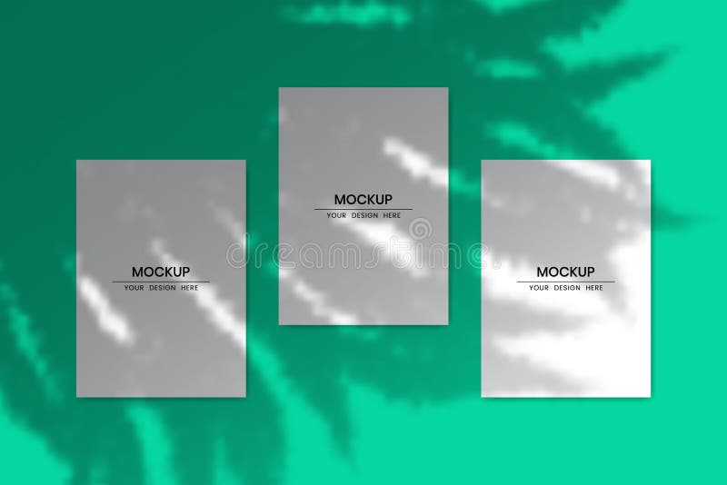 Blank White Papers Template with Shadow Overlay Effect Stock Vector ...