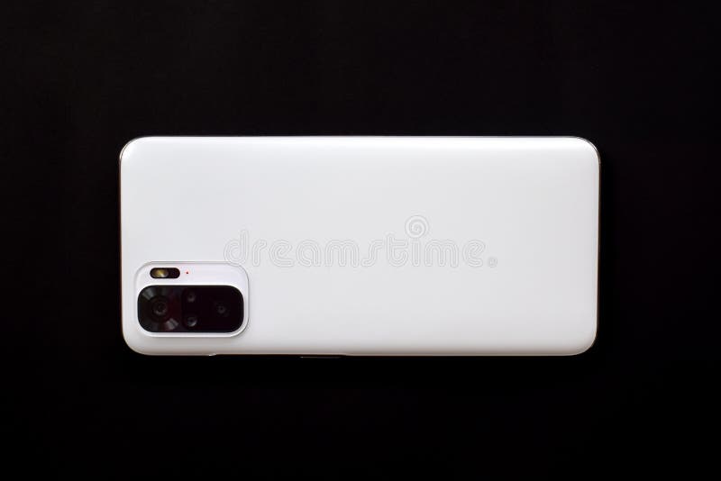 The Back of a Smartphone Showing Its Cameras Stock Image - Image of ...
