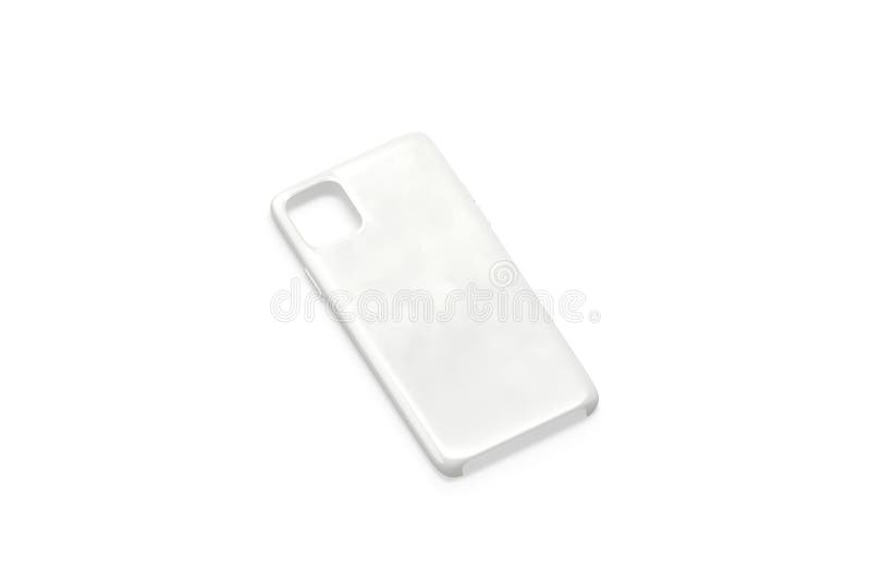 Blank White Phone Case Mock Up, Side View Stock Illustration ...