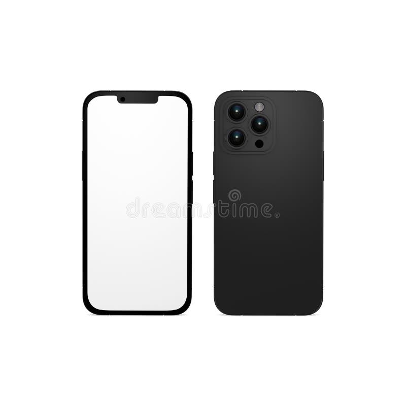 Blank White Phone Template Isolated on a White Background Stock ...