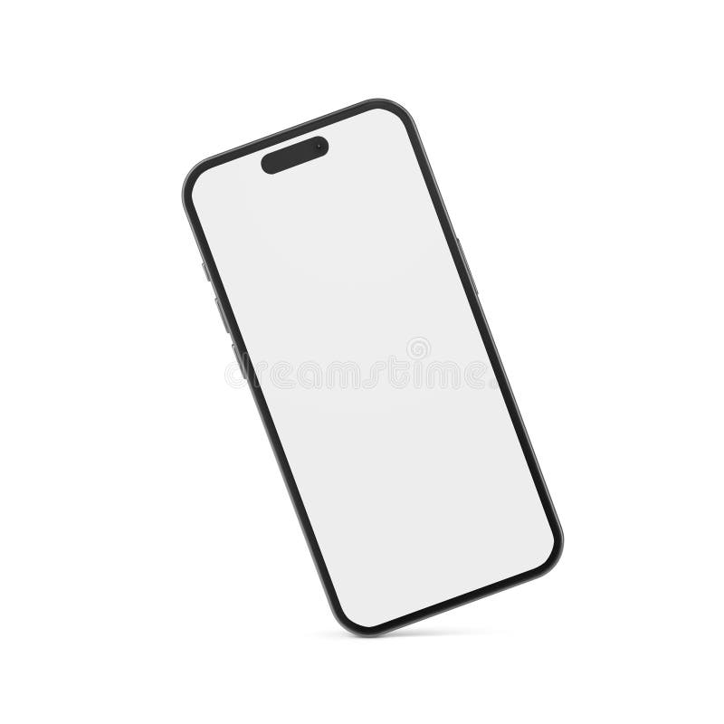 Blank White Phone Template Isolated on a White Background Stock Image ...