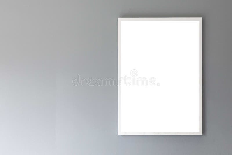 White Photo Frame on an Old Stone Wall Stock Image - Image of ...