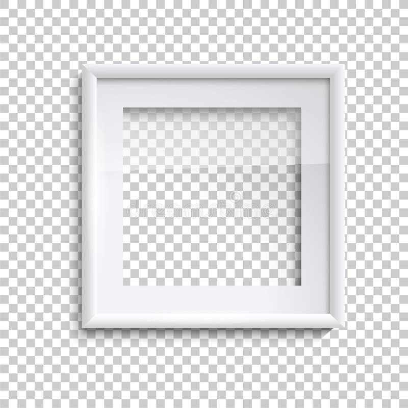 Blank White Picture Frame with Glass, Square Empty Picture Frame Stock ...