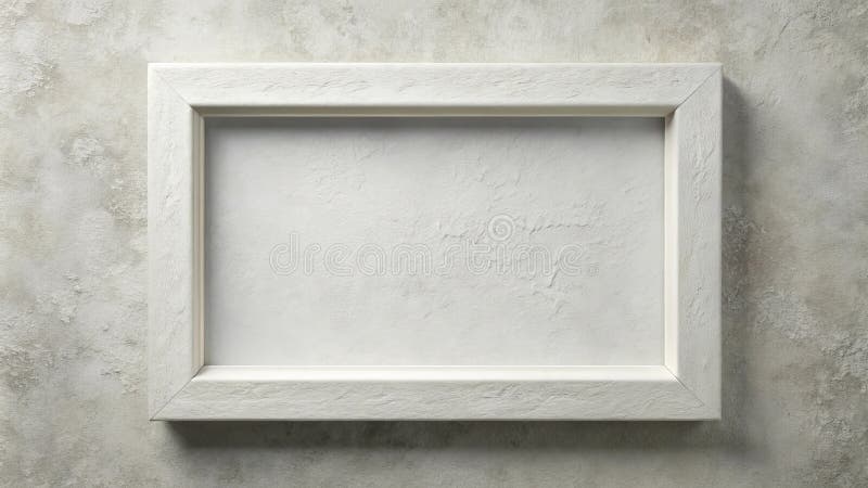 Blank White Picture Frame on Textured Background, Perfect for Design ...