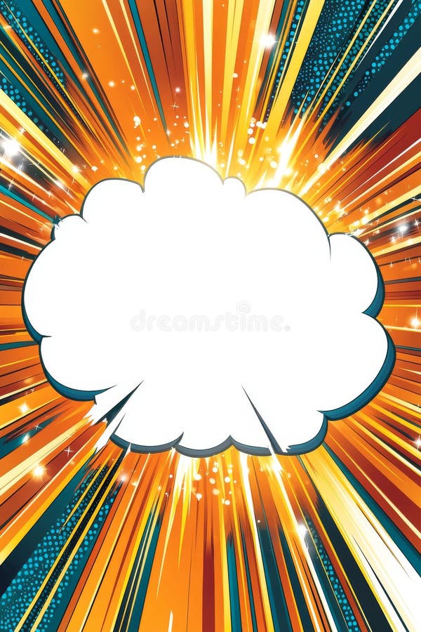 Blank White Pop Art Speech Bubble with Text Space for Professional ...