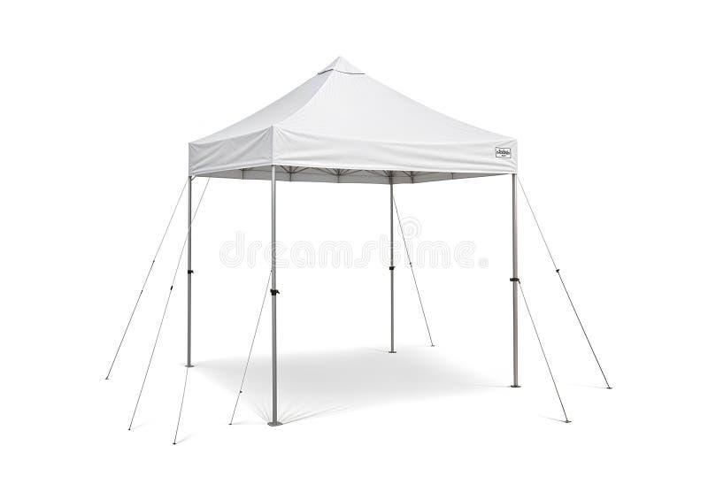 Blank White Pop-up Canopy Tent Mock Up, Half-turned View. Stock Photo ...