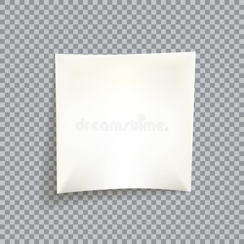 Blank white post it note stock vector. Illustration of memory - 85859290