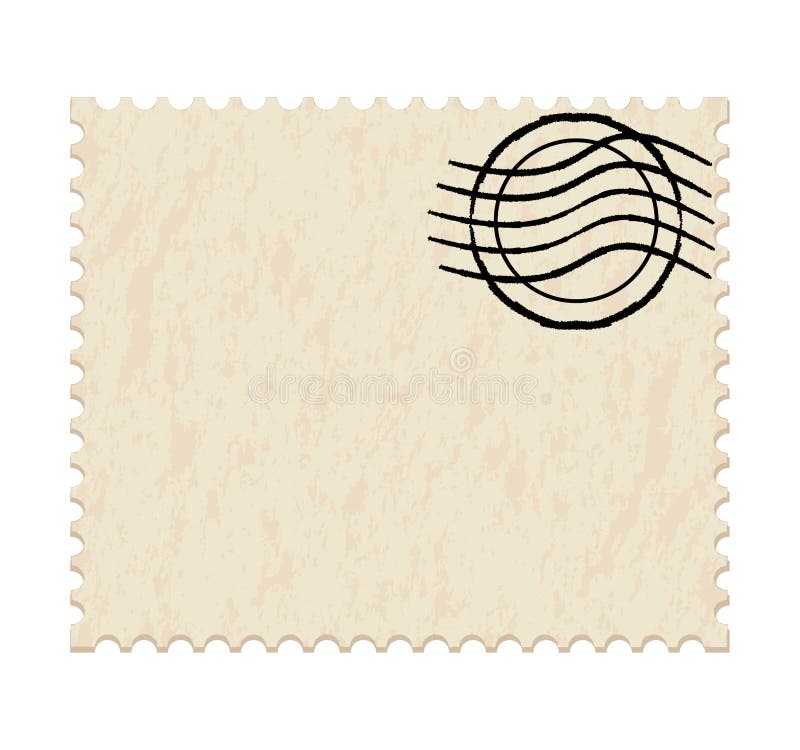 Blank post stamp stock vector. Illustration of delivery - 13602071