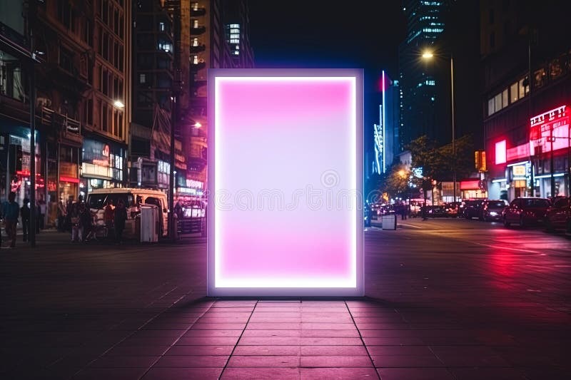 Blank White Poster Advertising Billboard Mockup, Empty Digital Outdoor ...