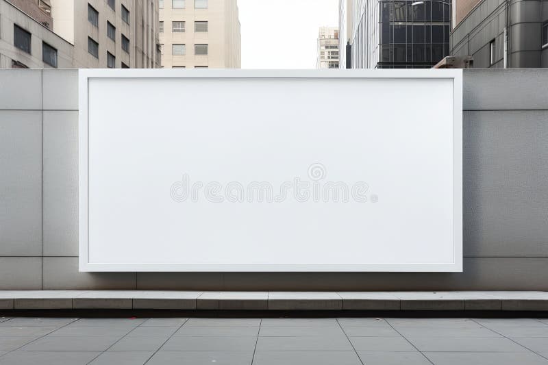 Blank White Poster Advertising Billboard Mockup, Empty Digital Outdoor ...