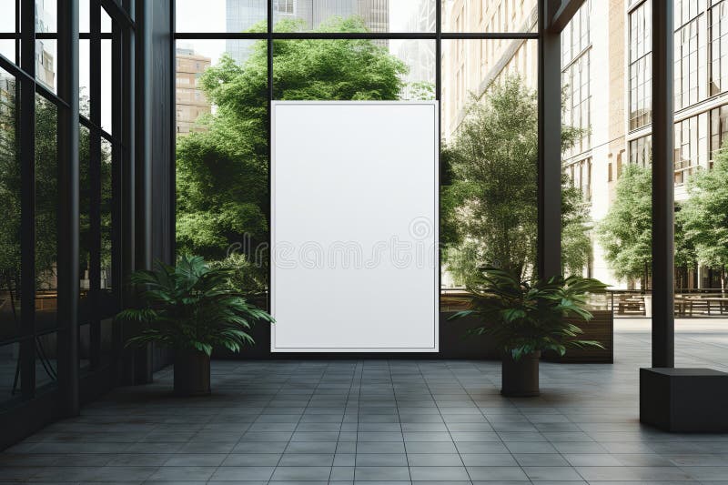 Blank White Poster Advertising Billboard Mockup, Empty Digital Outdoor ...