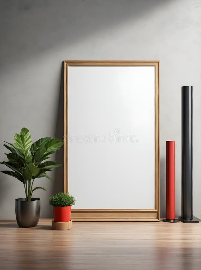 Blank White Poster on the Wall. Stock Image - Image of banner, design ...