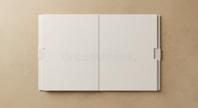 Blank White Presentation Folder Mockup on Neutral Background for Design ...