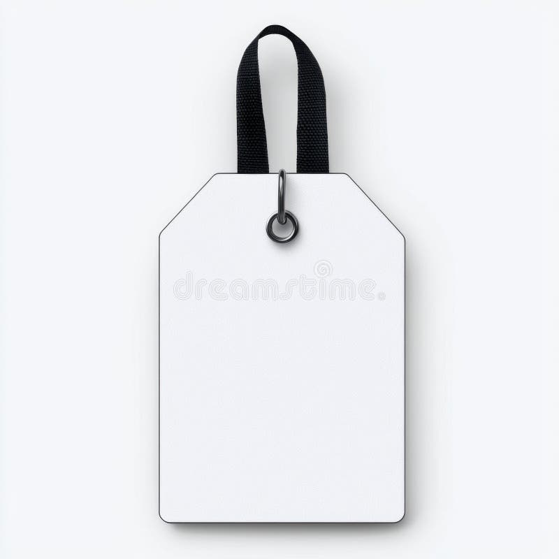 Blank White Price Tag with Black Ribbon - a Versatile Design for Retail ...