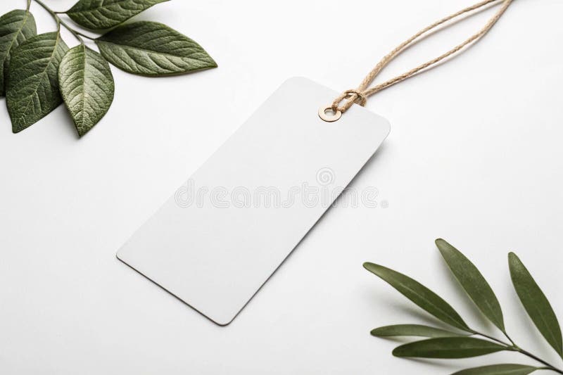 Blank White Price Tag â€ Minimalist Label on White Background Stock ...