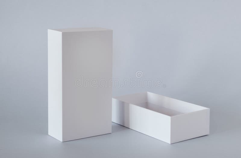 Blank White Product Package Box Mock-up. Container, Packaging Template ...
