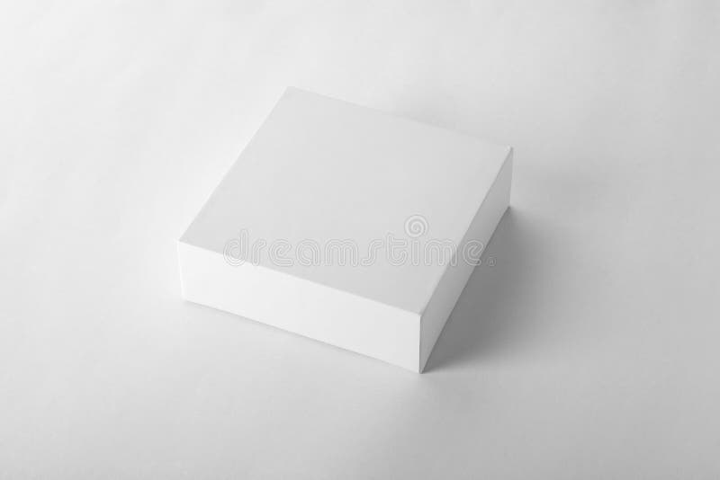 Blank White Open Product Box on Gray Background Stock Photo - Image of ...