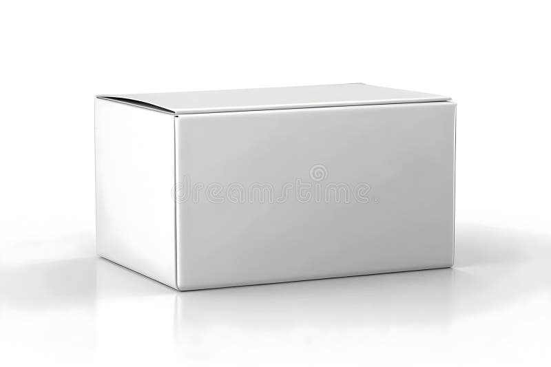 An Empty White Product Packaging Paper Cardboard Box Mockup Stock ...