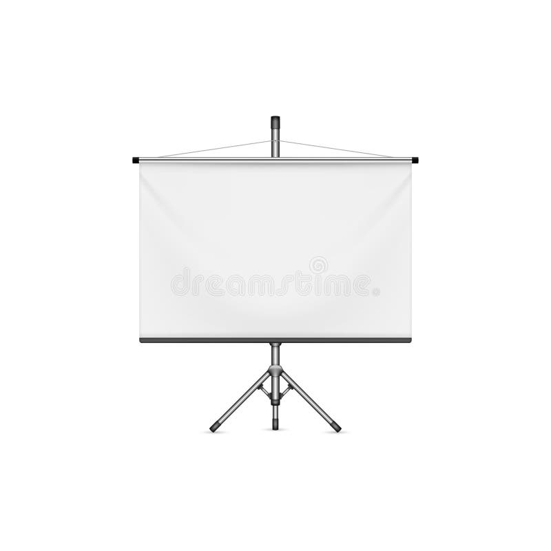 Blank White Projection Screen on Tripod Stand. Vector Stock Vector ...