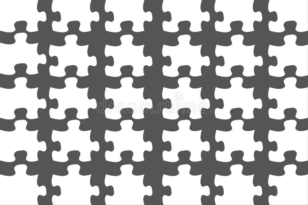 Blank White Puzzle Detached Stock Illustration - Illustration of undone ...