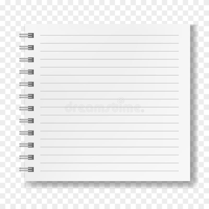 Realistic Vector Math Ruled Notebook Mockup Stock Vector - Illustration ...