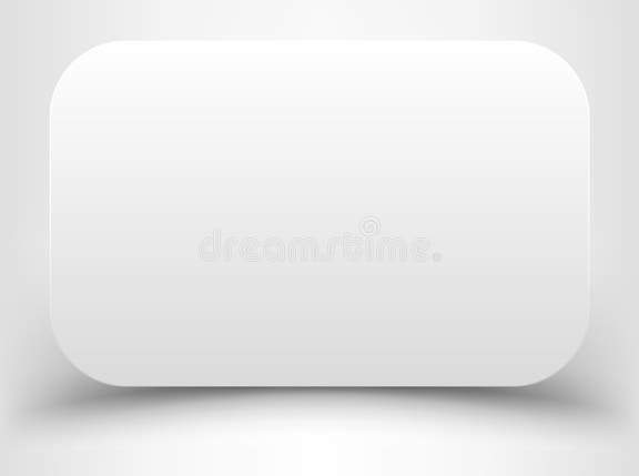 Blank White Rectangle with Rounded Corners Stock Vector - Illustration ...