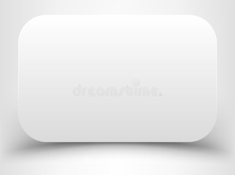 Blank White Rectangle with Rounded Corners Stock Vector - Illustration ...
